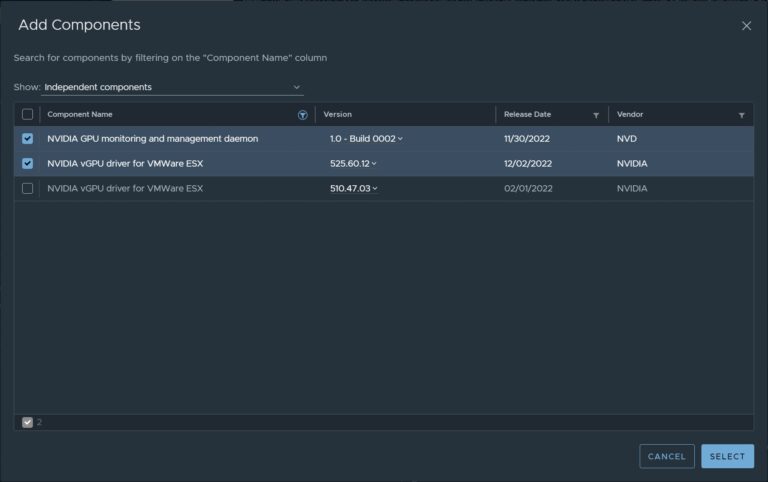 Quick Tip: Add additional Components to the Image for ESXi Hosts provided by vSphere Lifecycle ...